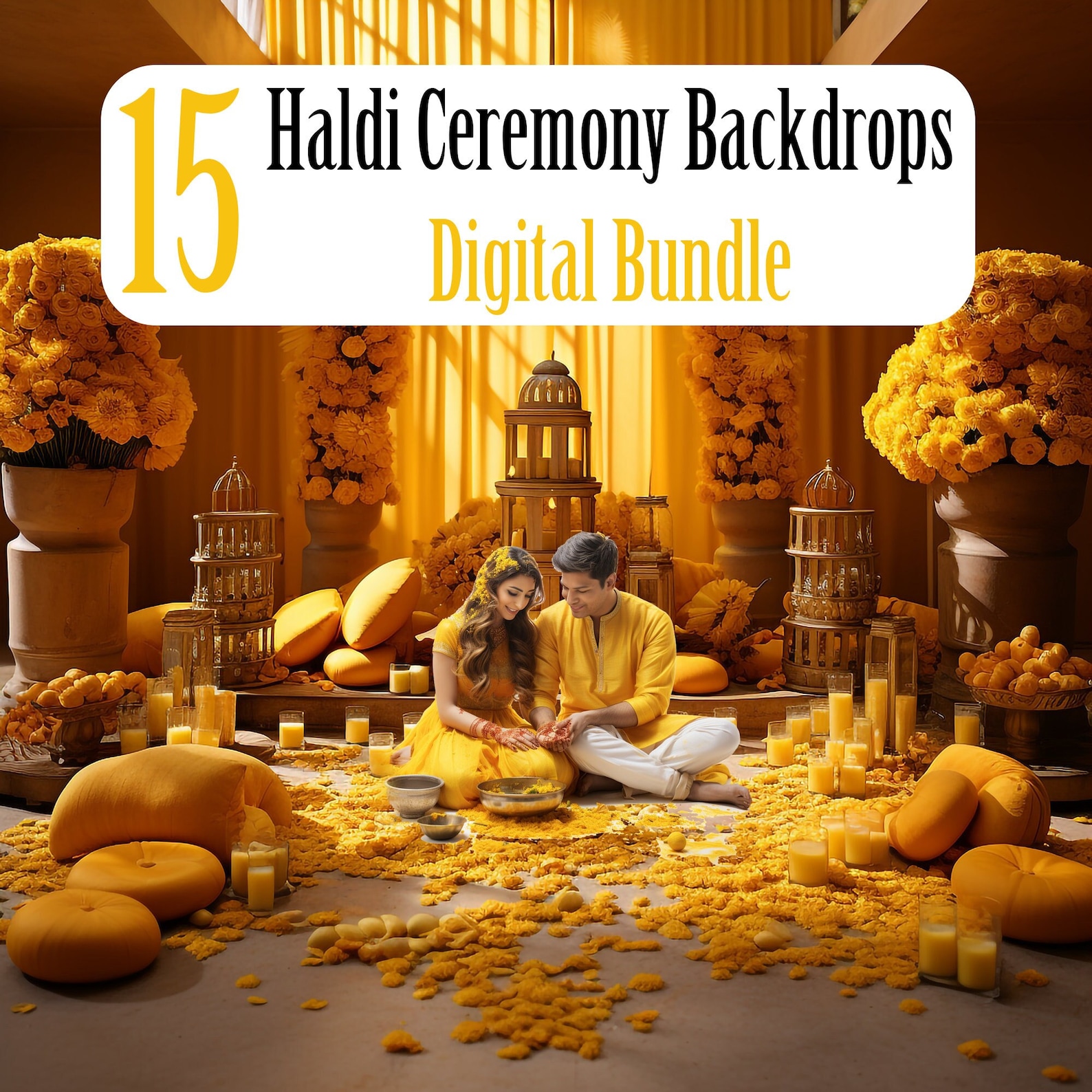 15 Haldi Ceremony Backdrops - Vintage Elegance Collection – Perfect for ...