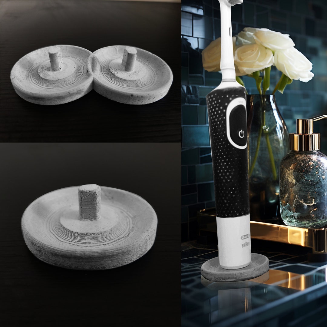 Concrete Oral-b Toothbrush Stand - Single & Dual Holders - Handcrafted ...