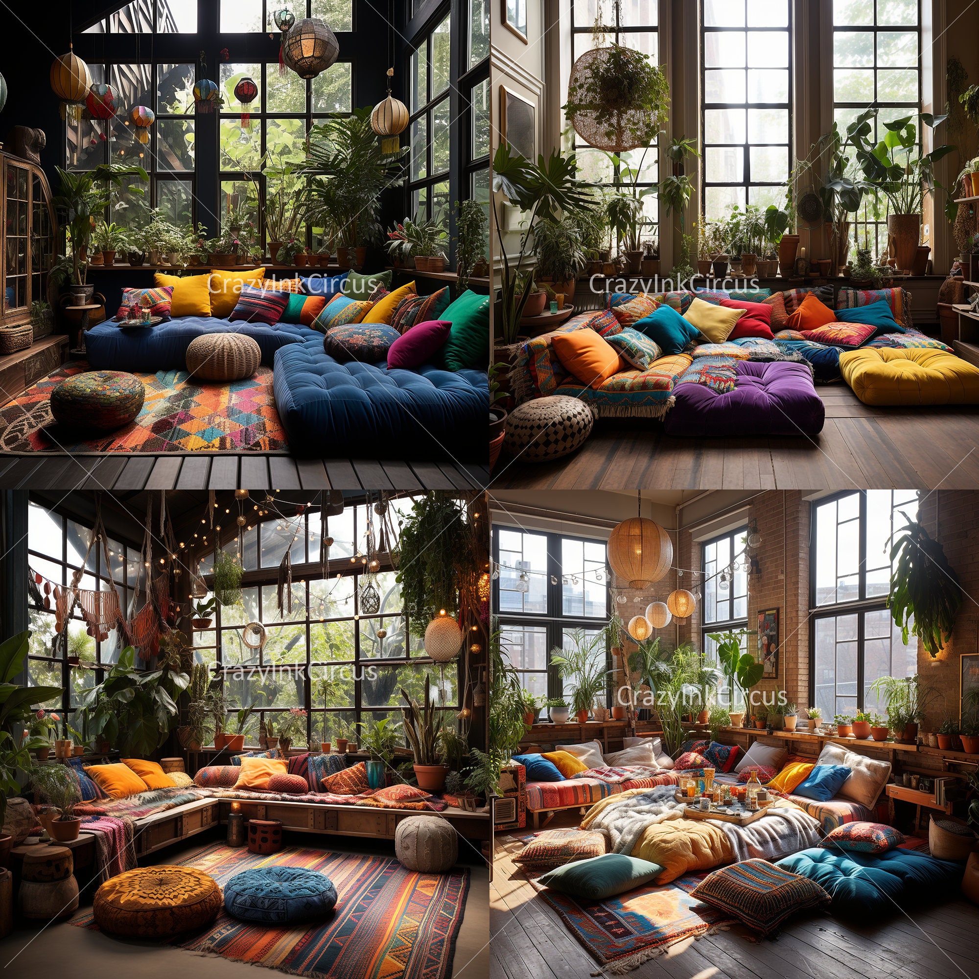 8 Digital Backdrops: Bohemian Dream Room Collection – Ideal for ...