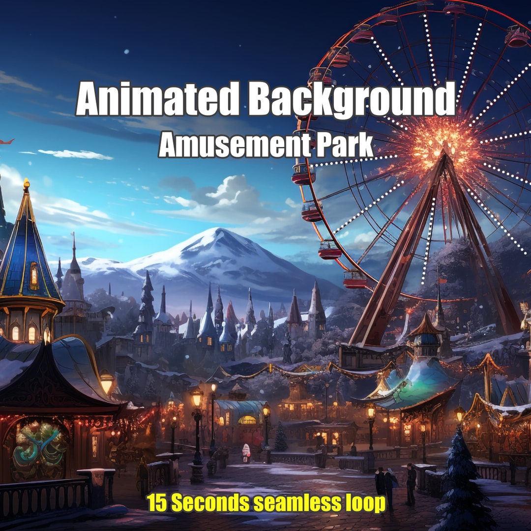 Animated Background - Amusement Park - Whirlwind of Fun for Virtual ...