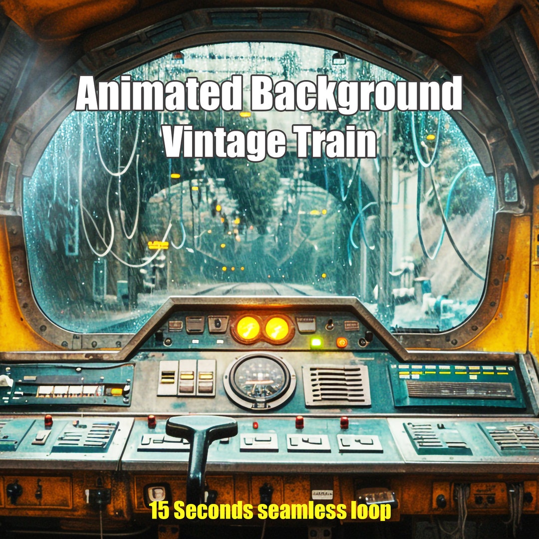 Animated Background - Vintage Train - Nostalgic Rails - Train Journey ...