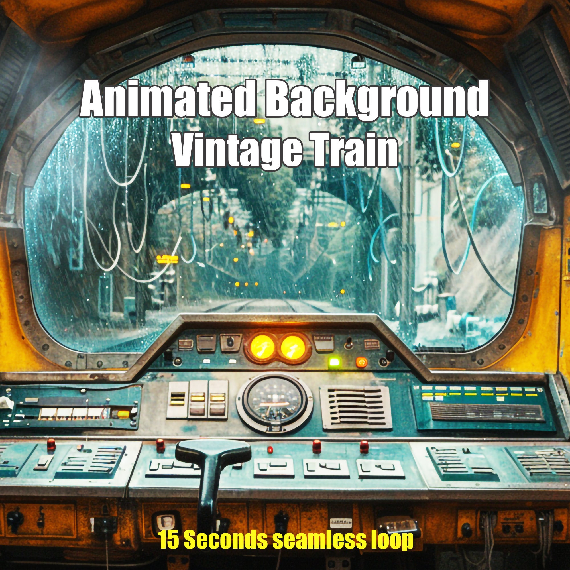 Animated Background - Vintage Train - Nostalgic Rails - Train Journey ...