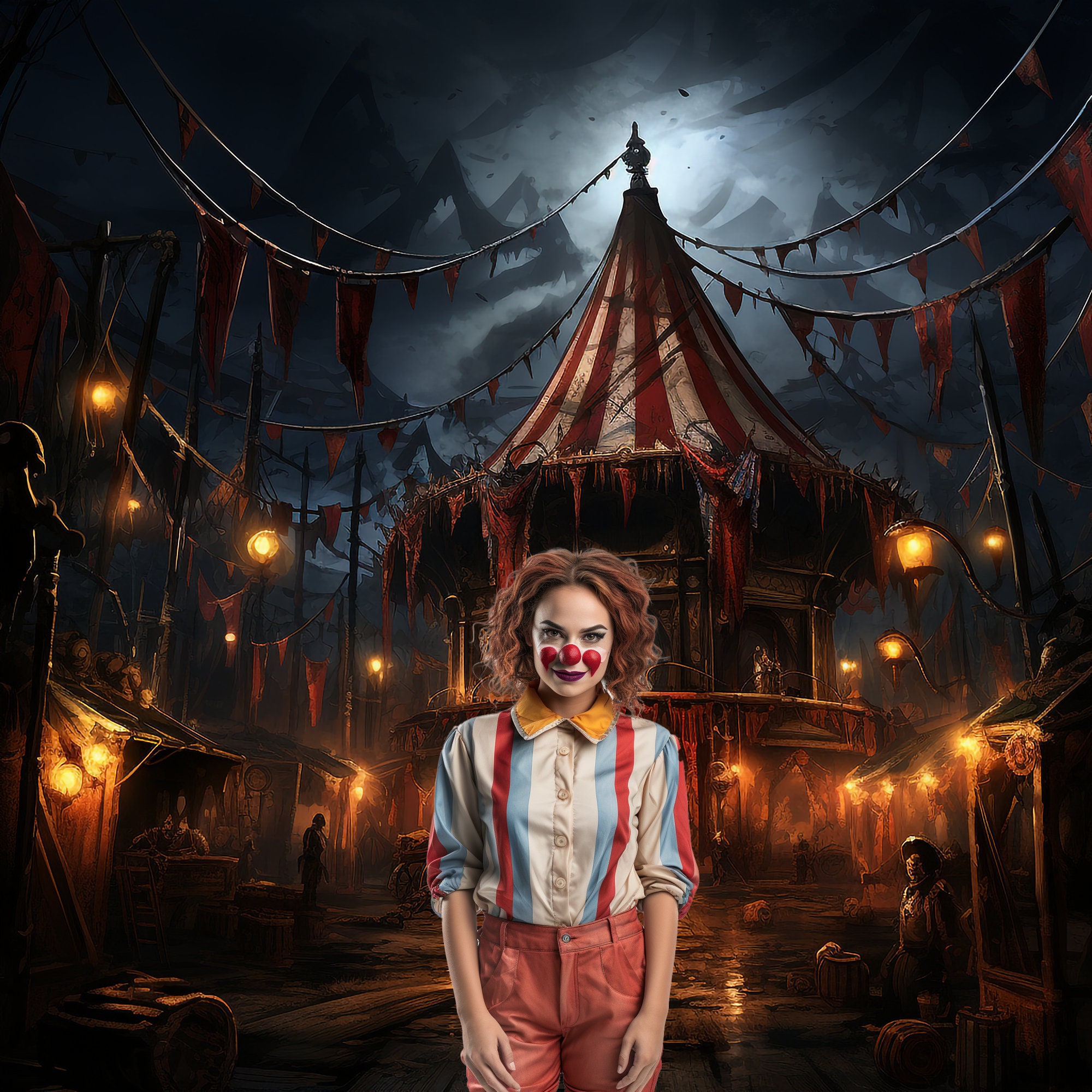 12 Creepy Carnival Backdrops: Circus Horror & Scary Clowns - Perfect ...
