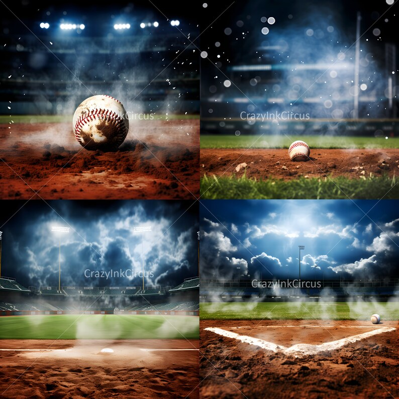 8 Digital Overlays: Majestic Baseball Field Collection– Perfect for ...