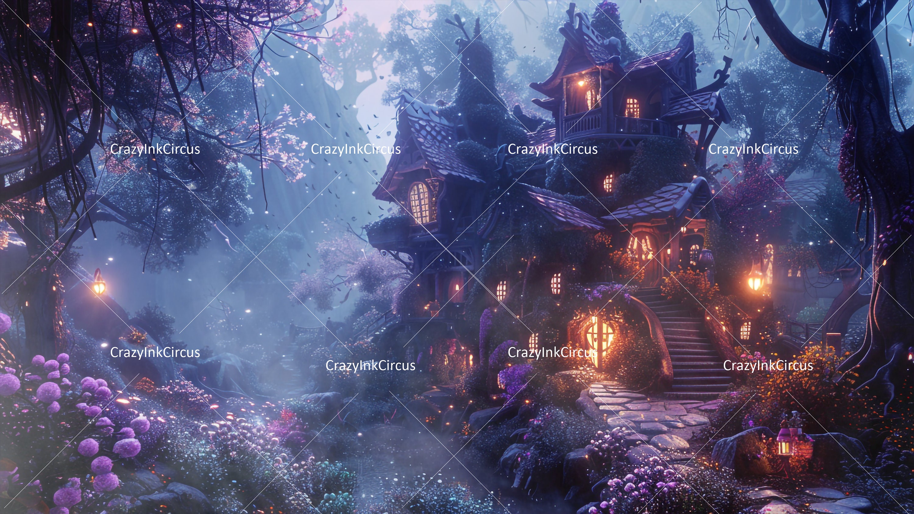 Animated Background - Fantasy Forest - Enchanted Woodlands Adventures ...