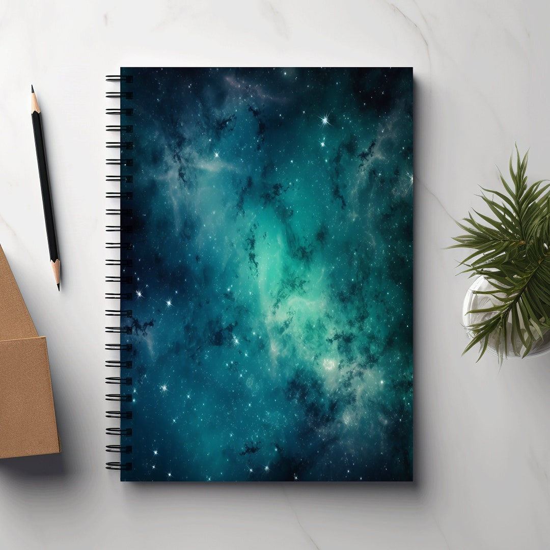Blue Galaxy/starry Night Notebook | Celestial Journal | Spiral Bound ...