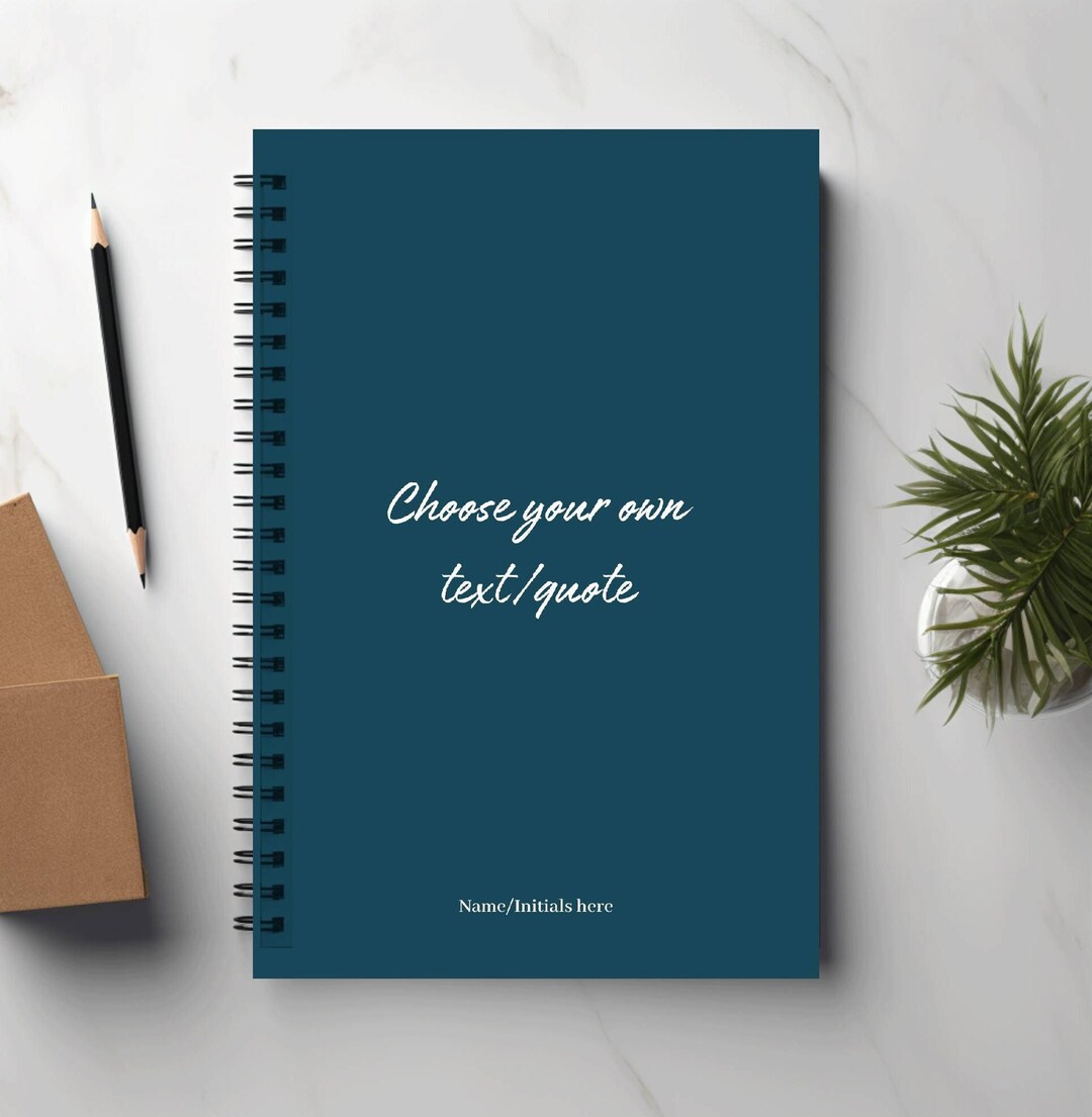 Personalised Notebook | Choose Your Text | A5/A4 Notebook | Spiral ...