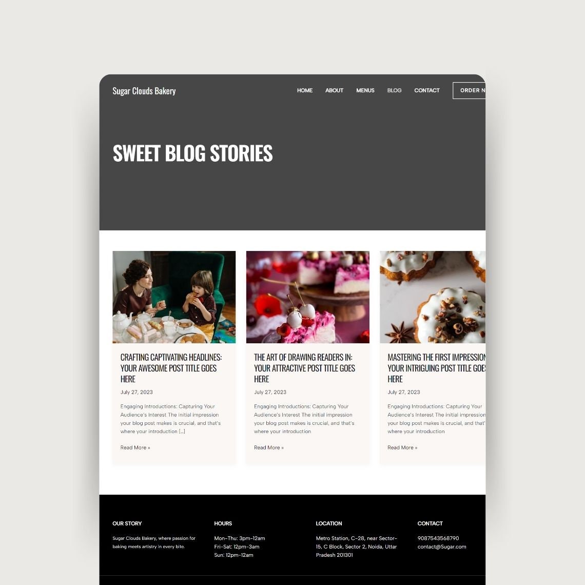 Cake Bakery Wordpress Website Template 100% Done for You Cake Bakery ...