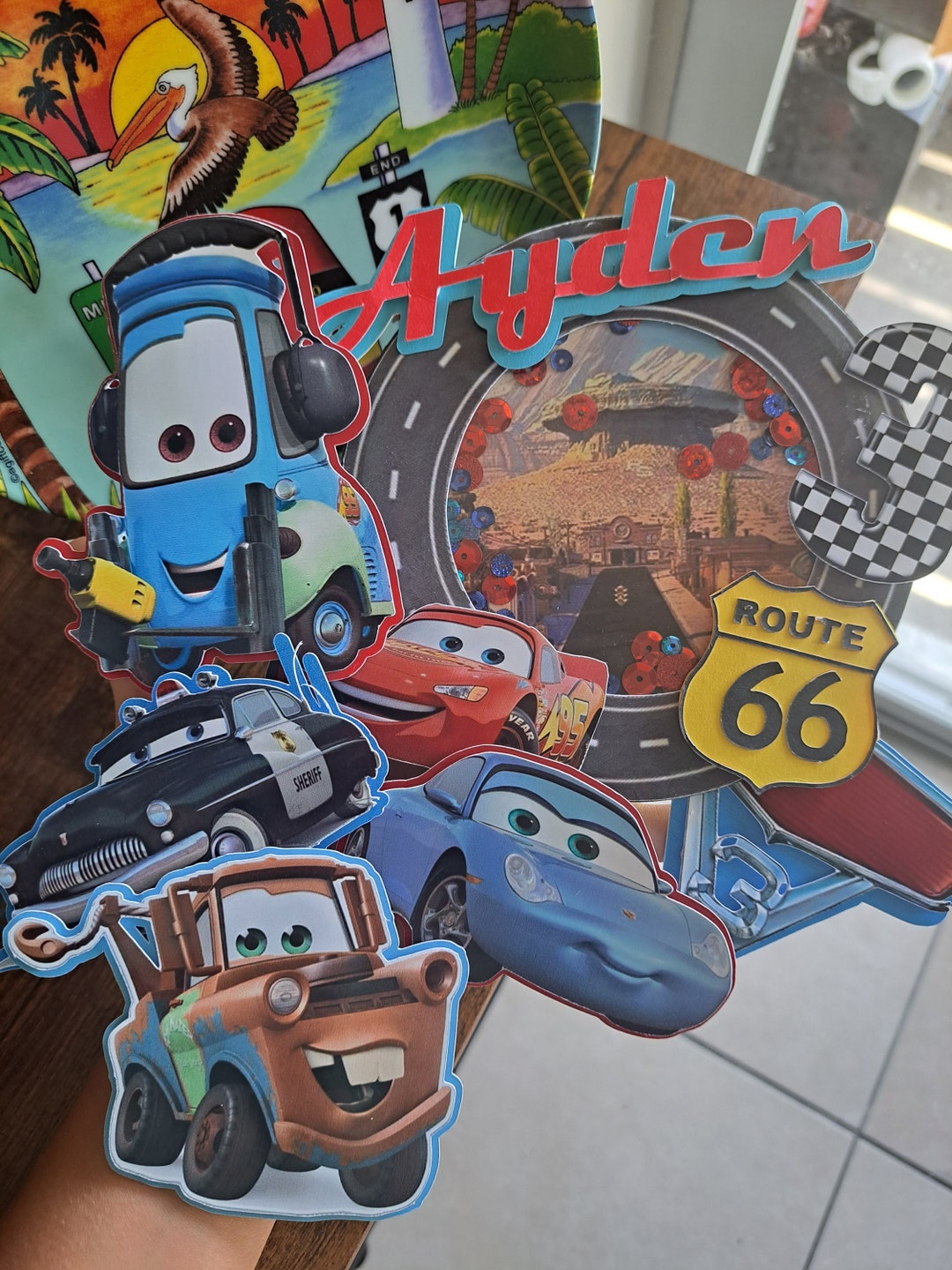 Personalized Topper. Toper Lightning Mcqueen. Children.toper Animated ...