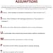 Assumptions Worksheet - Etsy