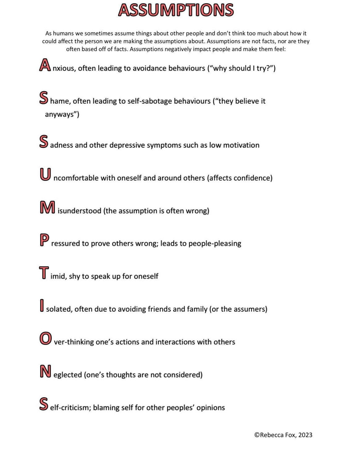 Assumptions Worksheet - Etsy