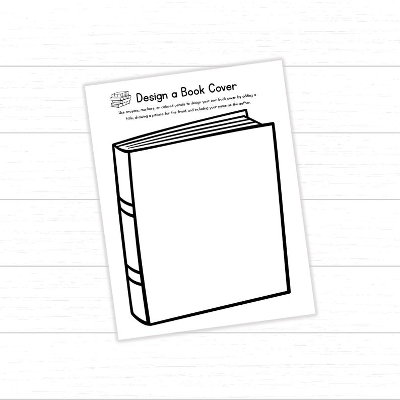 Design a Book Cover Printable Activity for Kids, Design Your Own Book ...