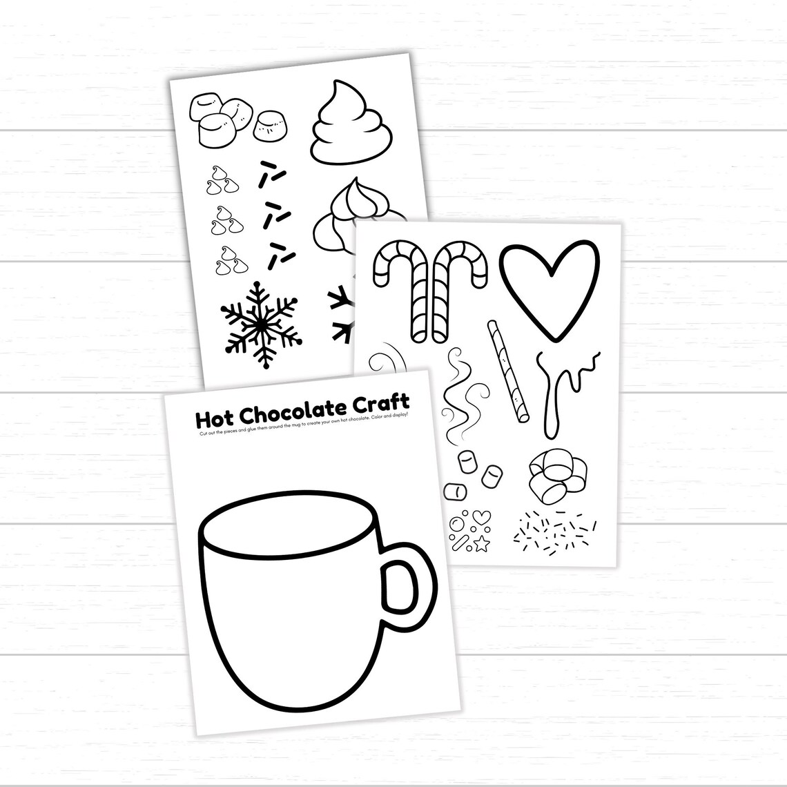 Hot Chocolate Craft, Hot Cocoa Craft, Printable Winter Craft for Kids ...