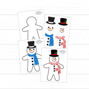 Disguise a Gingerbread Man Snowman, Printable Snowman Outfit, Winter ...