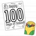 100th Day of School Coloring Page, Printable 100 Days of School ...