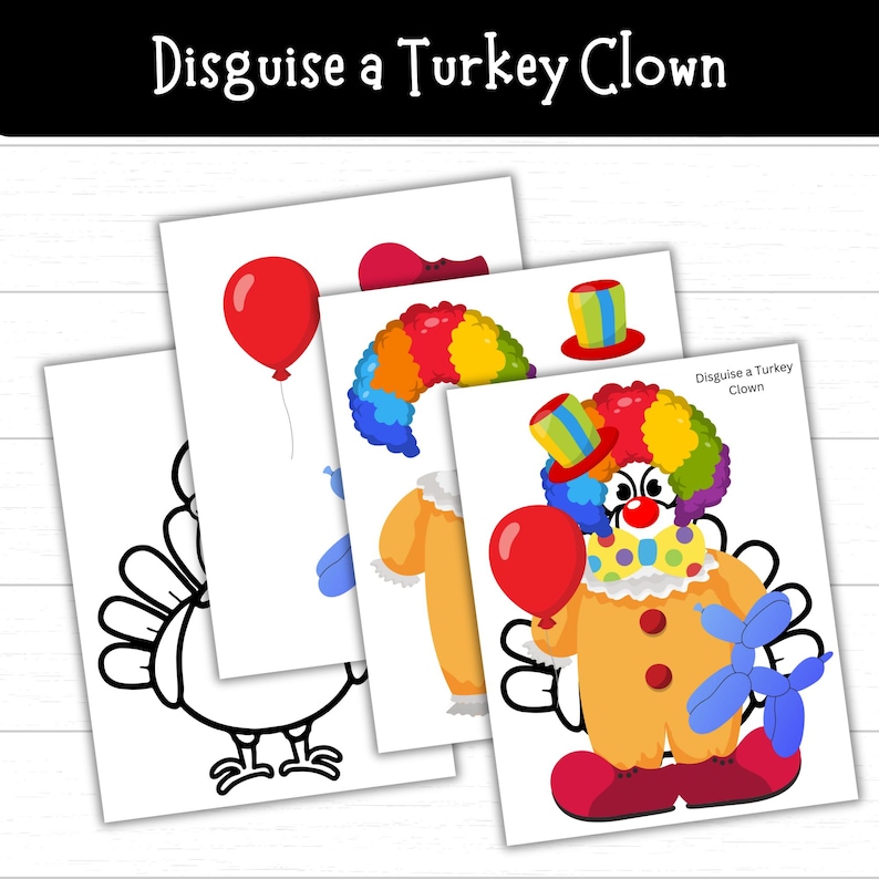 Disguise a Turkey Clown, Clown Turkey Disguise, Turkey Disguise Project ...