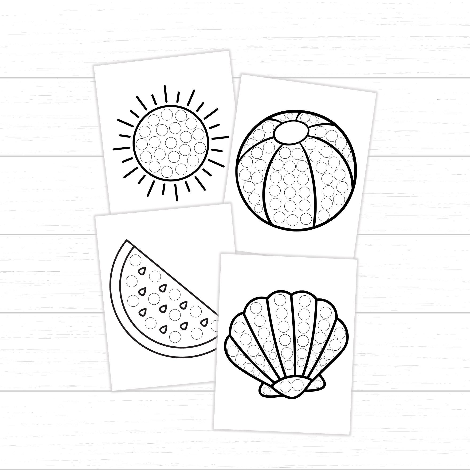 Summer Dot Marker Printables for Toddlers (ages 2-5) | 12 No Prep Do A ...