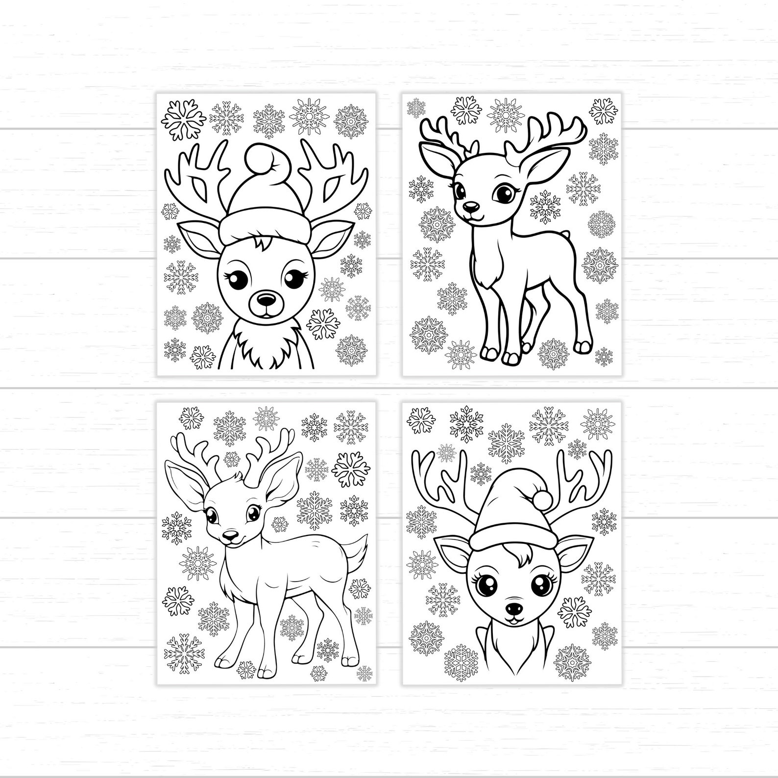 Christmas Reindeer Coloring Pages, Winter Reindeer Coloring Pages ...