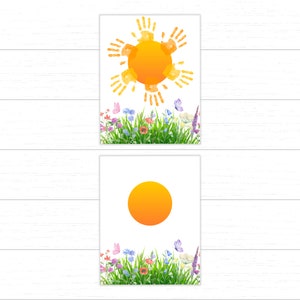 Spring Sun Handprint Art, Sunshine Handprint Craft, Spring Handprint ...