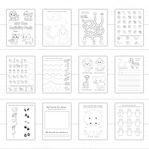 Zoo Activity Pack Printable for Preschool and Kindergarten, Printable ...