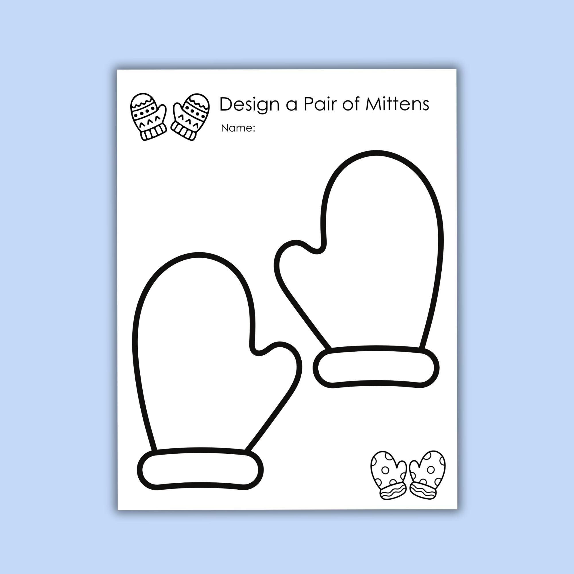 Mitten Template For Kids