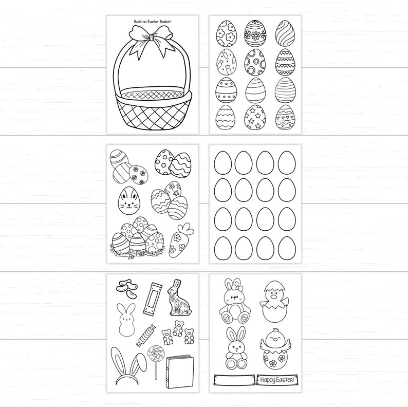 Build an Easter Basket Printable, Printable Easter Basket Coloring Page ...