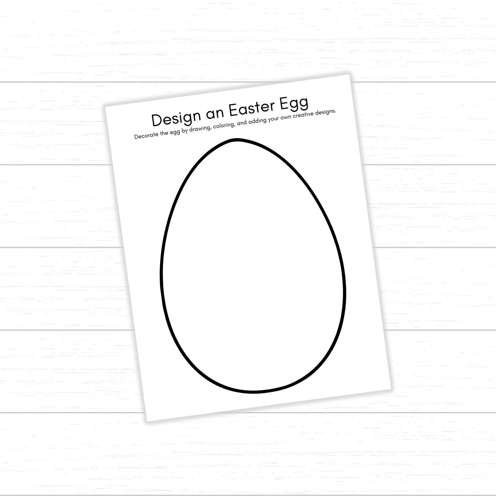 Design an Easter Egg Printable Template, Easter Egg Printable, Blank ...