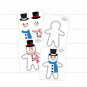 Disguise a Gingerbread Man Snowman, Printable Snowman Outfit, Winter ...