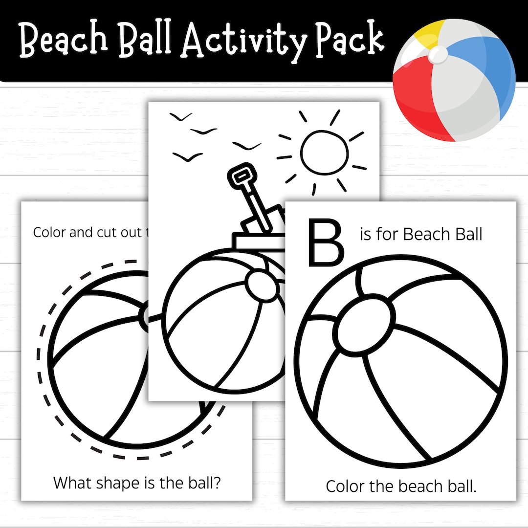 Beach Ball Activity Pack, Beach Ball Craft, Beach Printables, Summer ...
