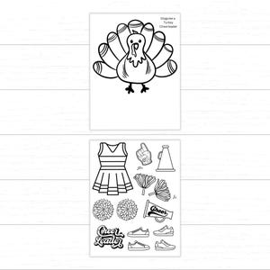 Disguise a Turkey Cheerleader, Cheerleader Turkey, Printable ...