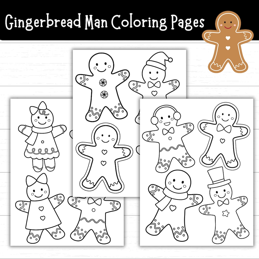 Gingerbread Man Coloring Pages, Gingerbread Man Cookie Coloring Pages ...