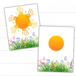 Spring Sun Handprint Art, Sunshine Handprint Craft, Spring Handprint ...