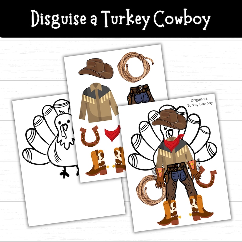 Disguise a Turkey Cowboy, Cowboy Turkey, Cowboy Turkey in Disguise ...