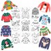 Ugly Christmas Sweater Coloring Pages for Kids, Printable Holiday ...