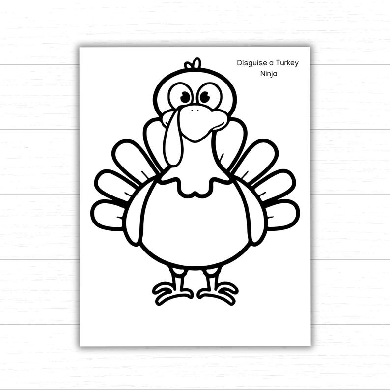 Disguise a Turkey Ninja Printable, Ninja Turkey Craft for Kids ...