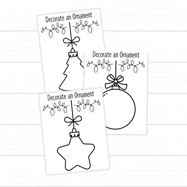 Decorate an Ornament, Christmas Ornament Coloring Pages, Design an ...