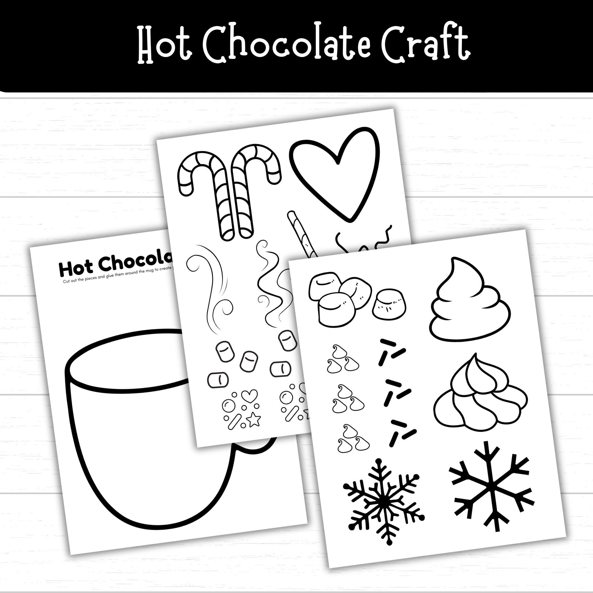 Hot Chocolate Craft, Hot Cocoa Craft, Printable Winter Craft for Kids ...