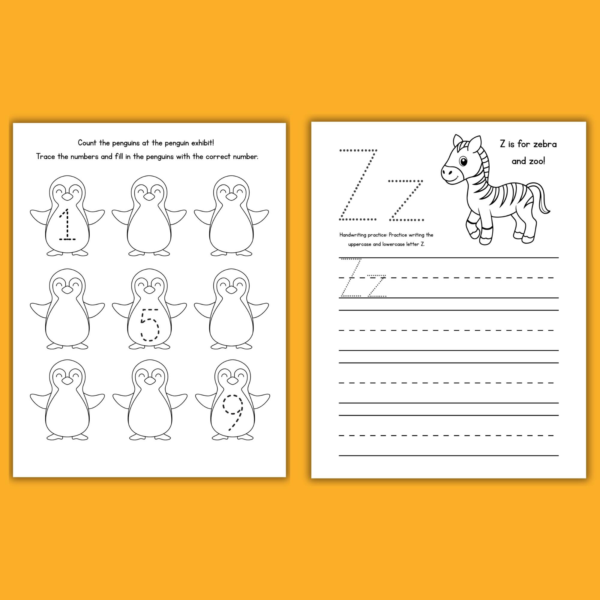 Zoo Activity Pack Printable for Preschool and Kindergarten, Printable ...