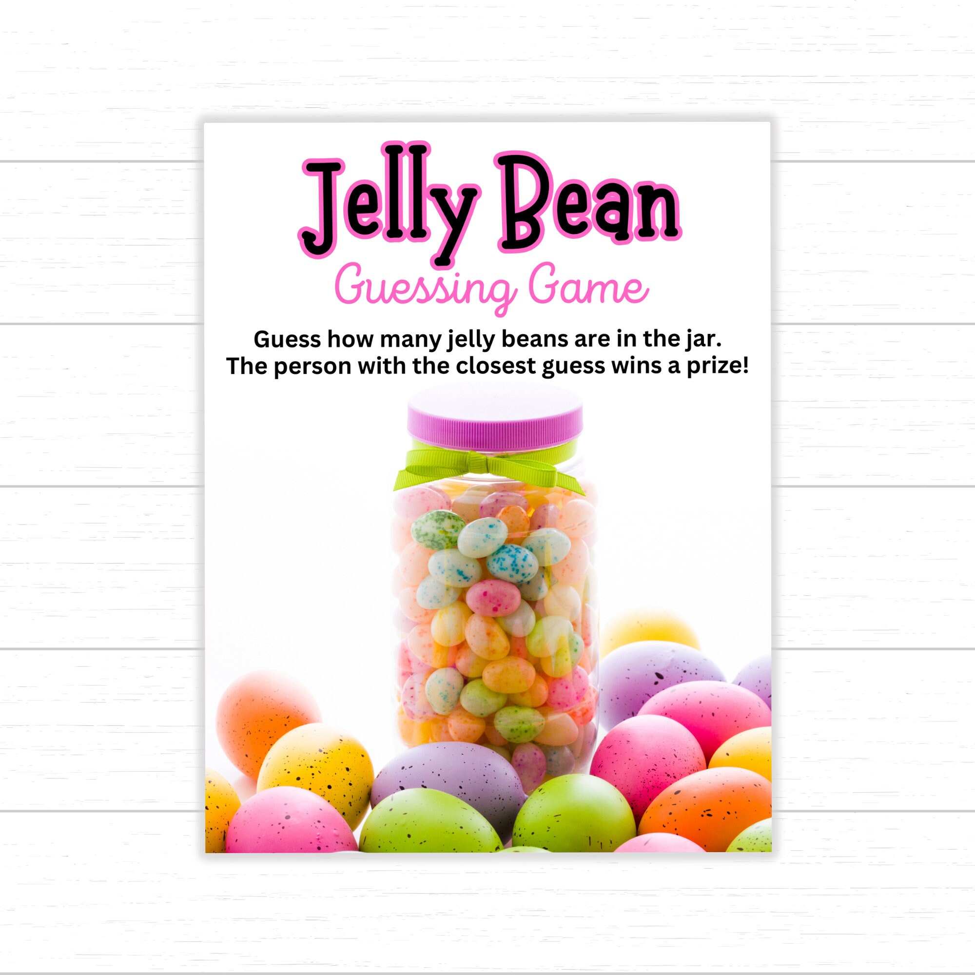 Jelly Bean Guessing Game, Printable Easter Games, Easter Party Games ...