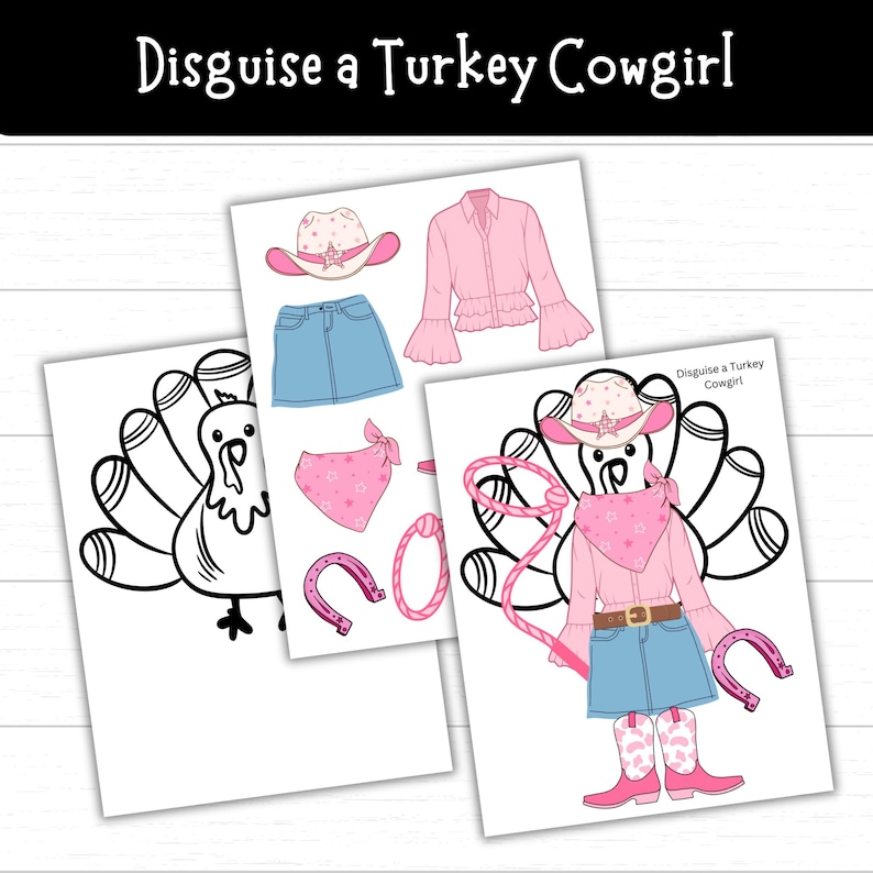 Disguise a Turkey Cowgirl, Cowgirl Turkey, Turkey in Disguise, Turkey ...