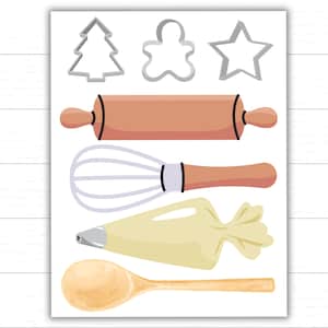 Christmas Cookie Baking Pretend Play Set, Holiday Cookie Baking Pretend ...