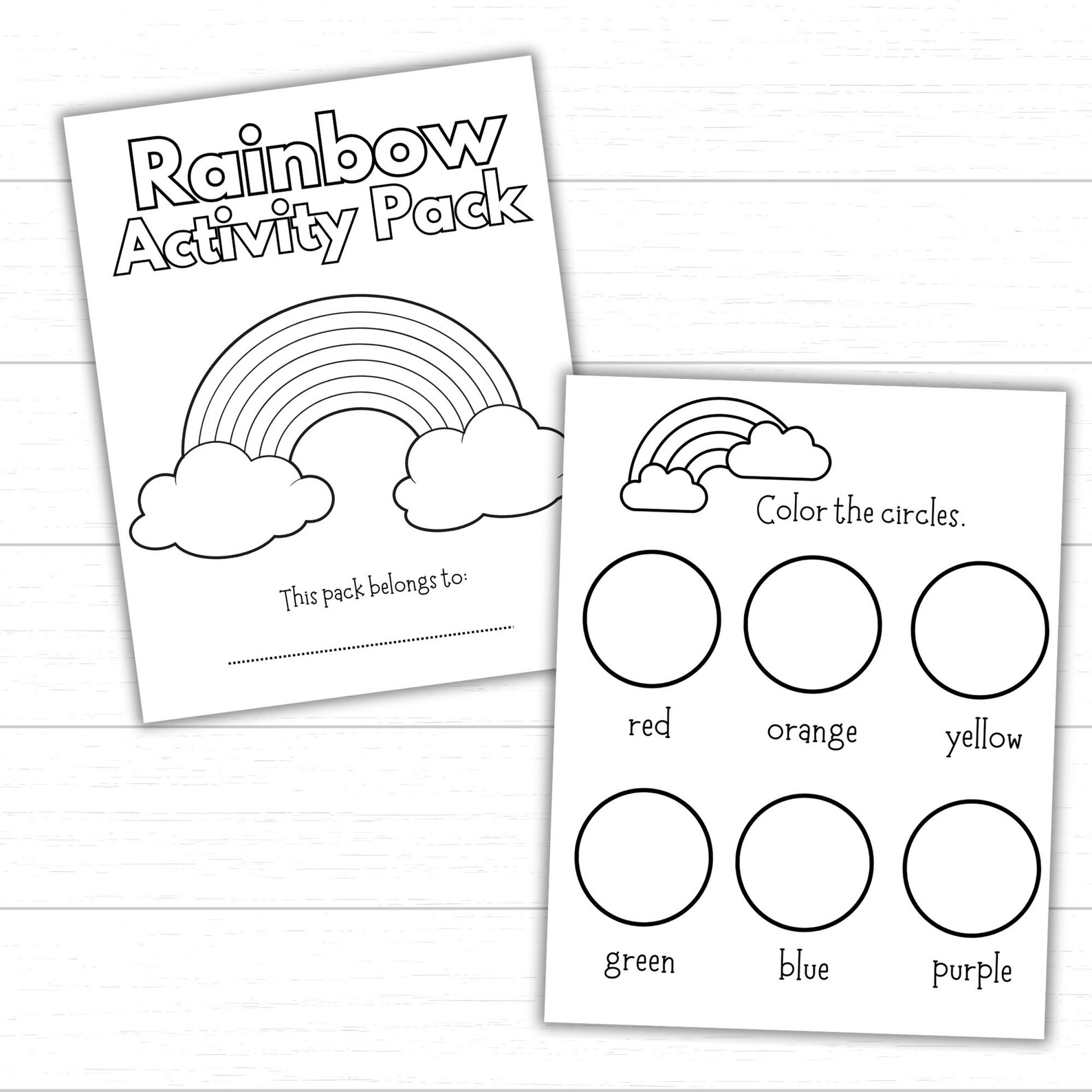 Rainbow Activity Pack, Printable Rainbow Activities, Rainbow Worksheets ...