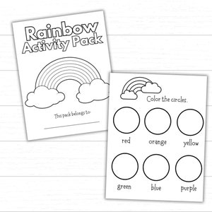 Rainbow Activity Pack, Printable Rainbow Activities, Rainbow Worksheets ...