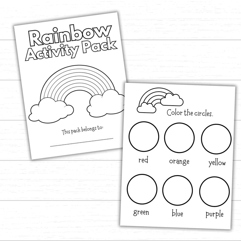Rainbow Activity Pack, Printable Rainbow Activities, Rainbow Worksheets ...