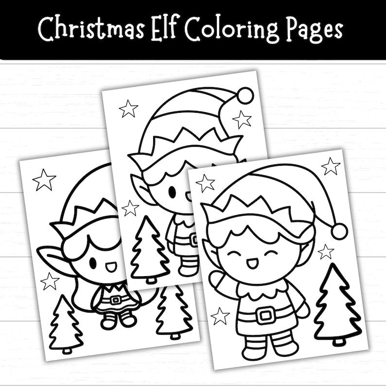 Christmas Elf Coloring Pages, Elf Activities, Printable Elf Coloring ...