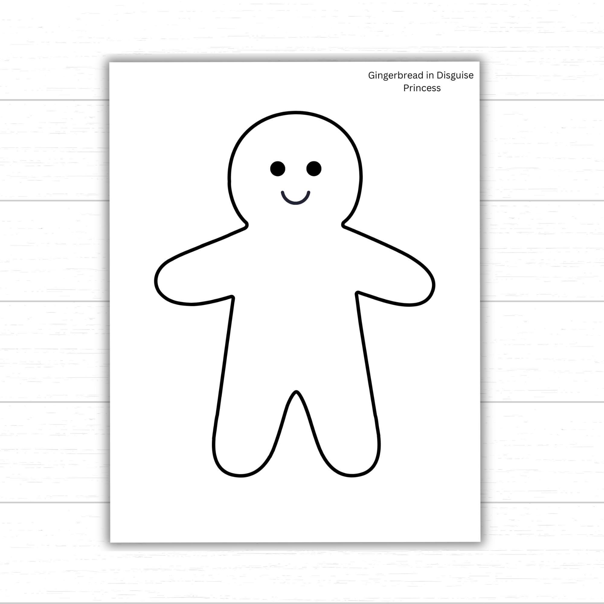 Disguise a Gingerbread Princess, Princess Craft for Kids, Printable ...