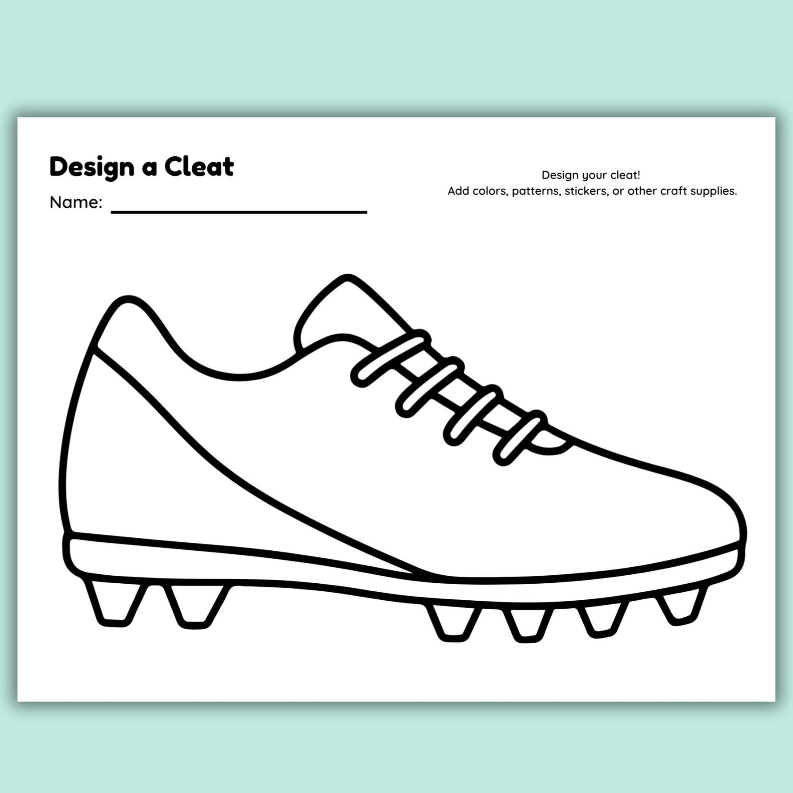 Design a Shoe Printable Pack, Sneaker, Cleat, High Top, High Heel ...