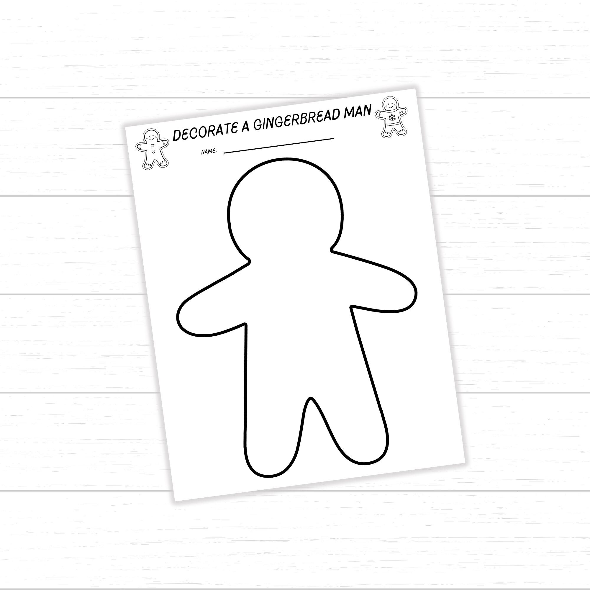 Decorate a Gingerbread Man, Build a Gingerbread Man Printable Craft ...
