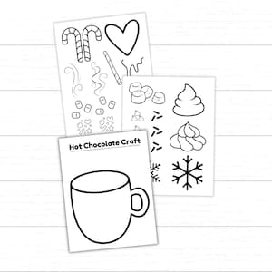 Hot Chocolate Craft, Hot Cocoa Craft, Printable Winter Craft for Kids ...