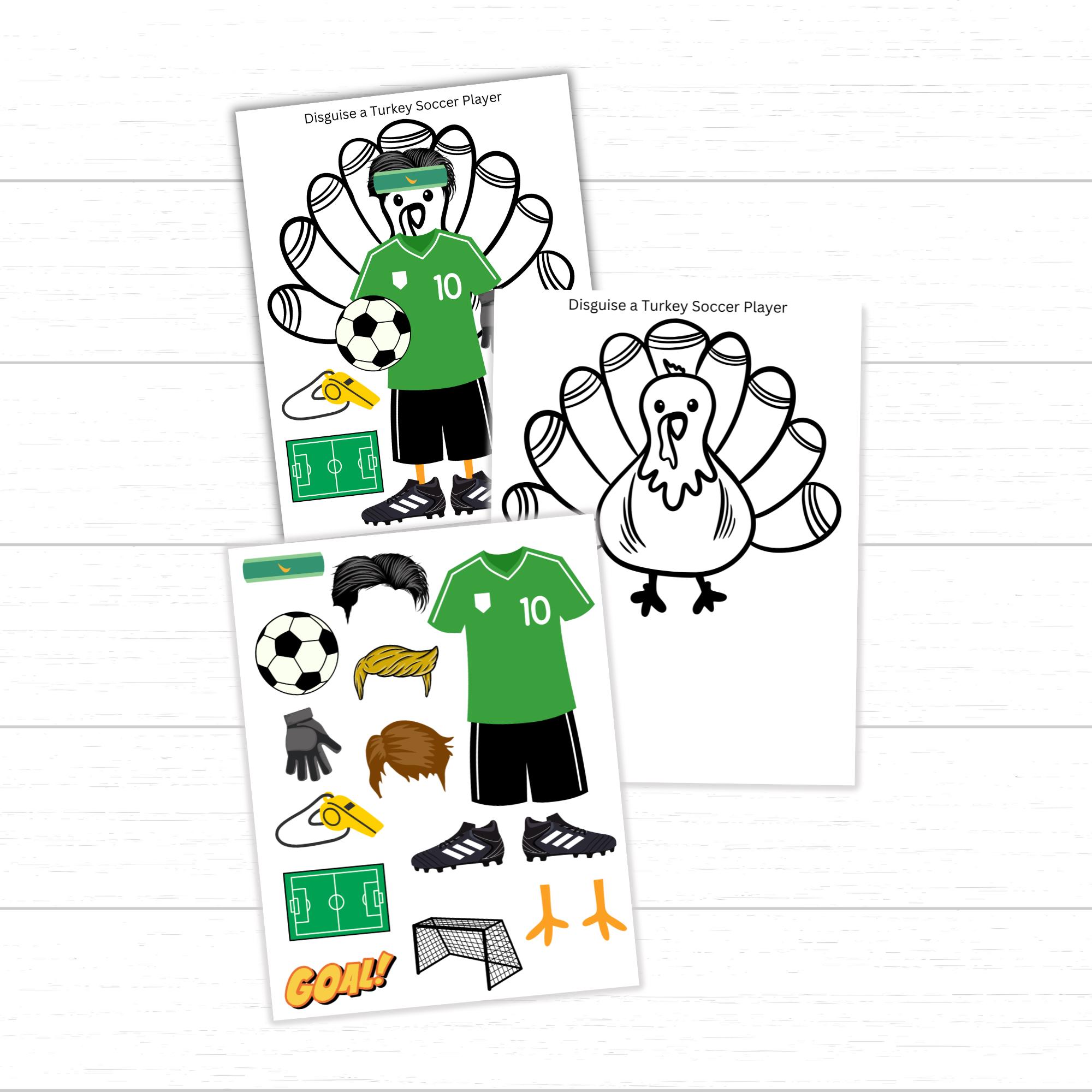 Disguise a Turkey Soccer Player, Turkey in Disguise Soccer Player ...